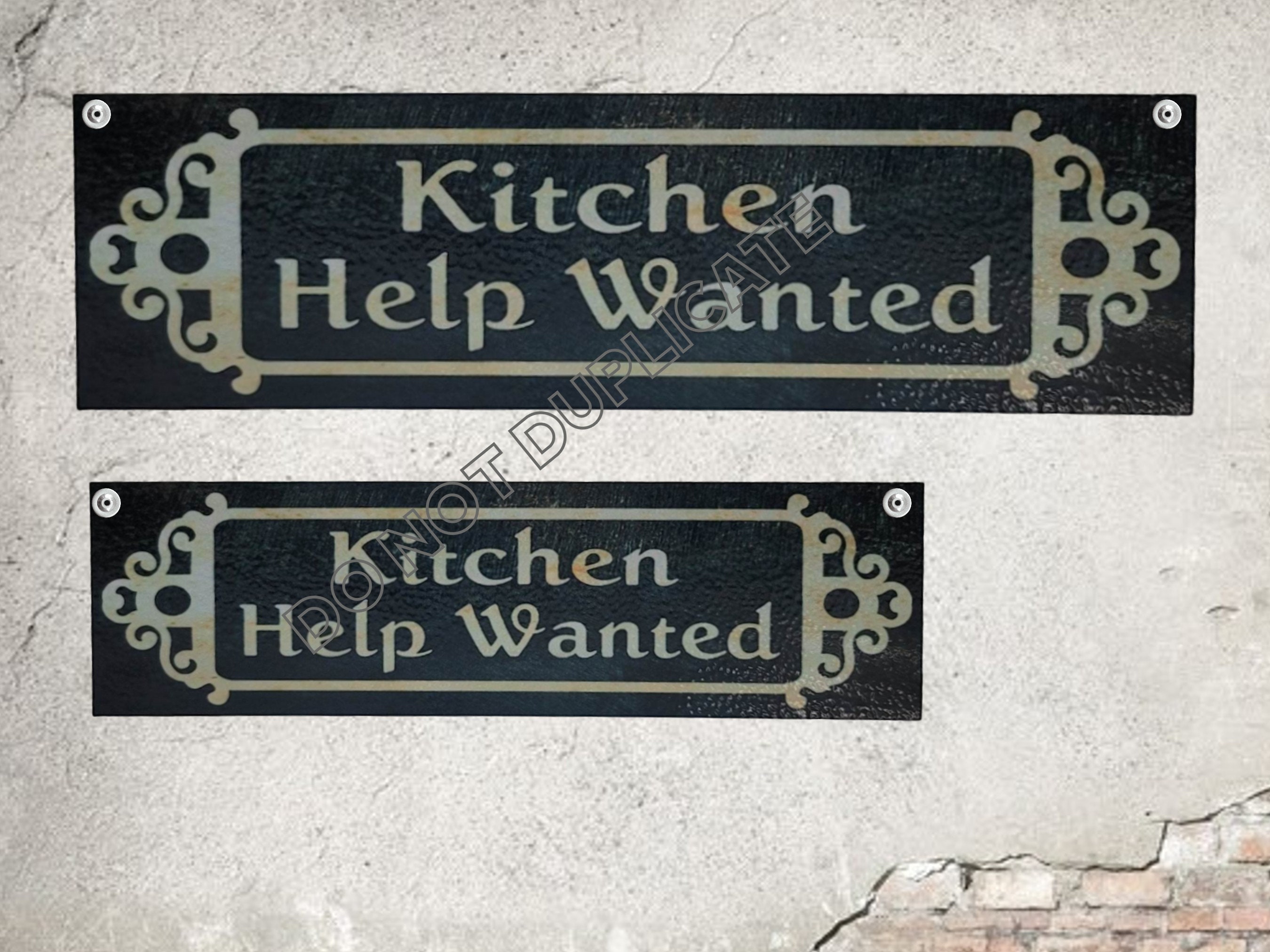 Kitchen Help Wanted Sign Rustic Kitchen Decor - Etsy