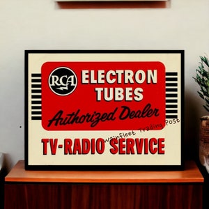 RCA Electron Radio Tubes Dealer Sign - Etsy