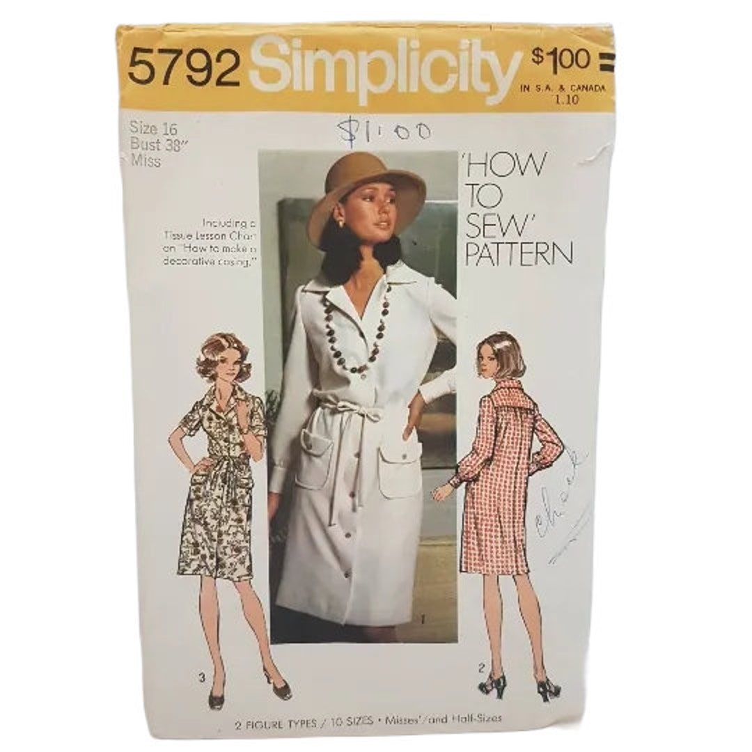 Simplicity Sewing Pattern 5792 - Etsy