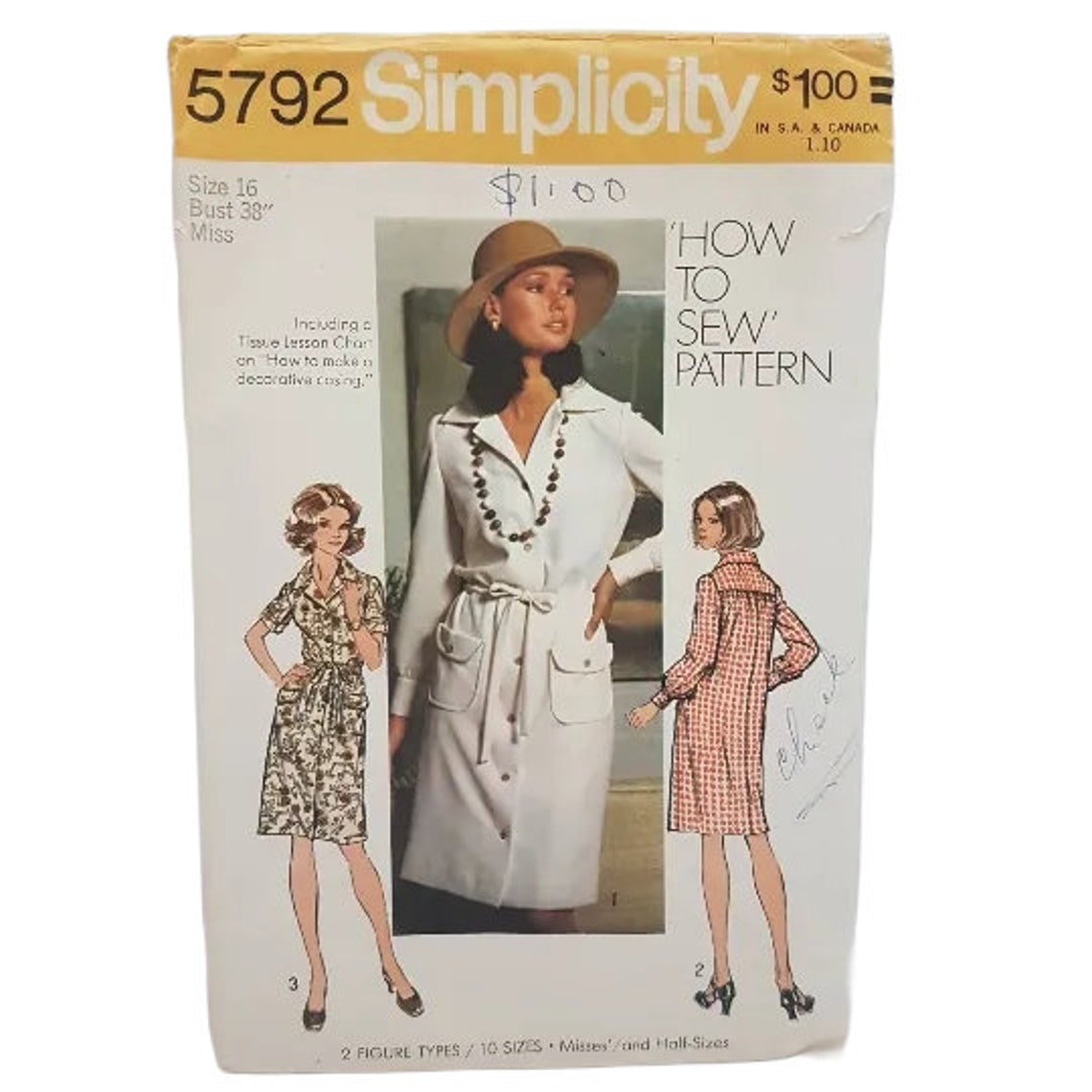 Simplicity Sewing Pattern 5792 - Etsy