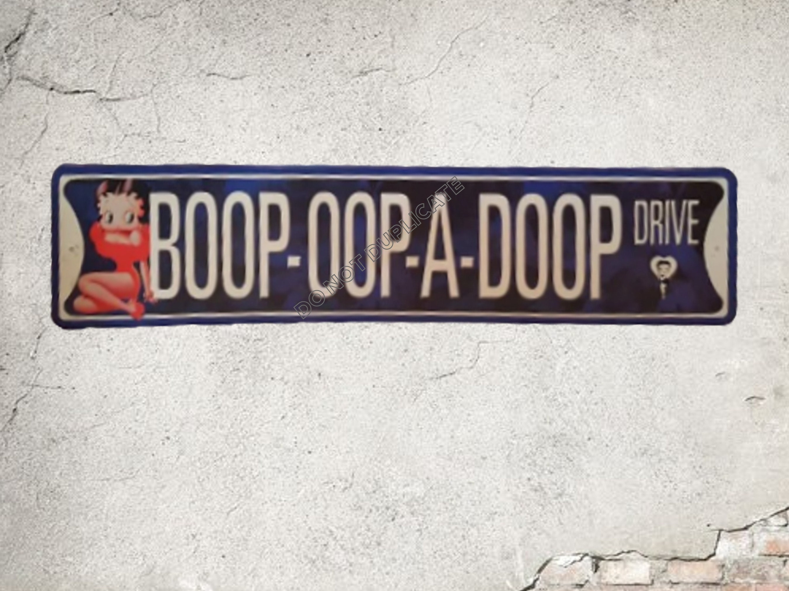 Betty Boop Sign Boop Oop a Doop Drive Metal Street Sign 50s Diner Decor ...