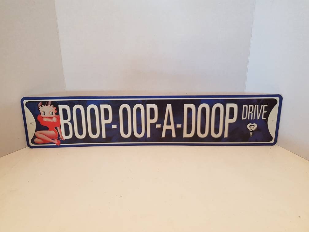 Betty Boop Sign Boop Oop a Doop Drive Metal Street Sign 50s Diner Decor ...