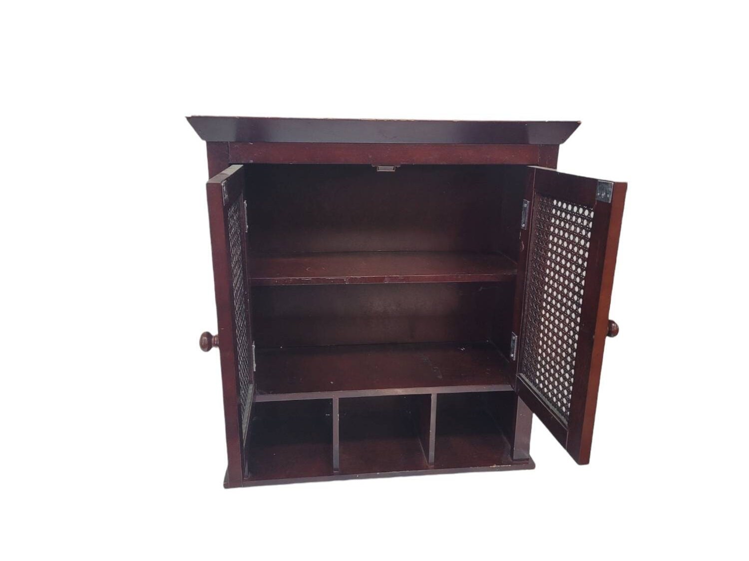 Wooden Counter Top Storage Box Two Door Cutlery Shelving - Etsy