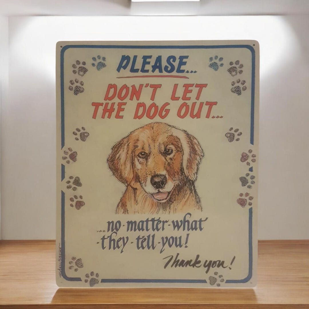 Really Cute Tin Dog Sign - Etsy