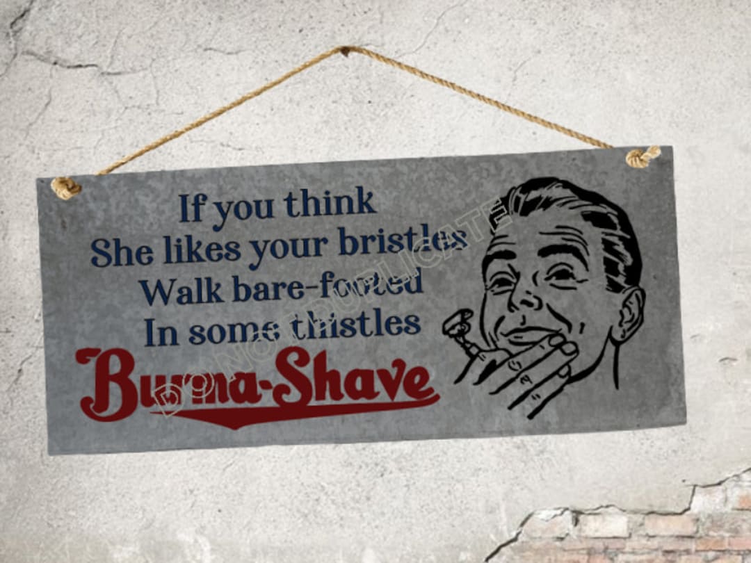 Burma Shave Barber Sign Vintage Shaving Advertising - Etsy