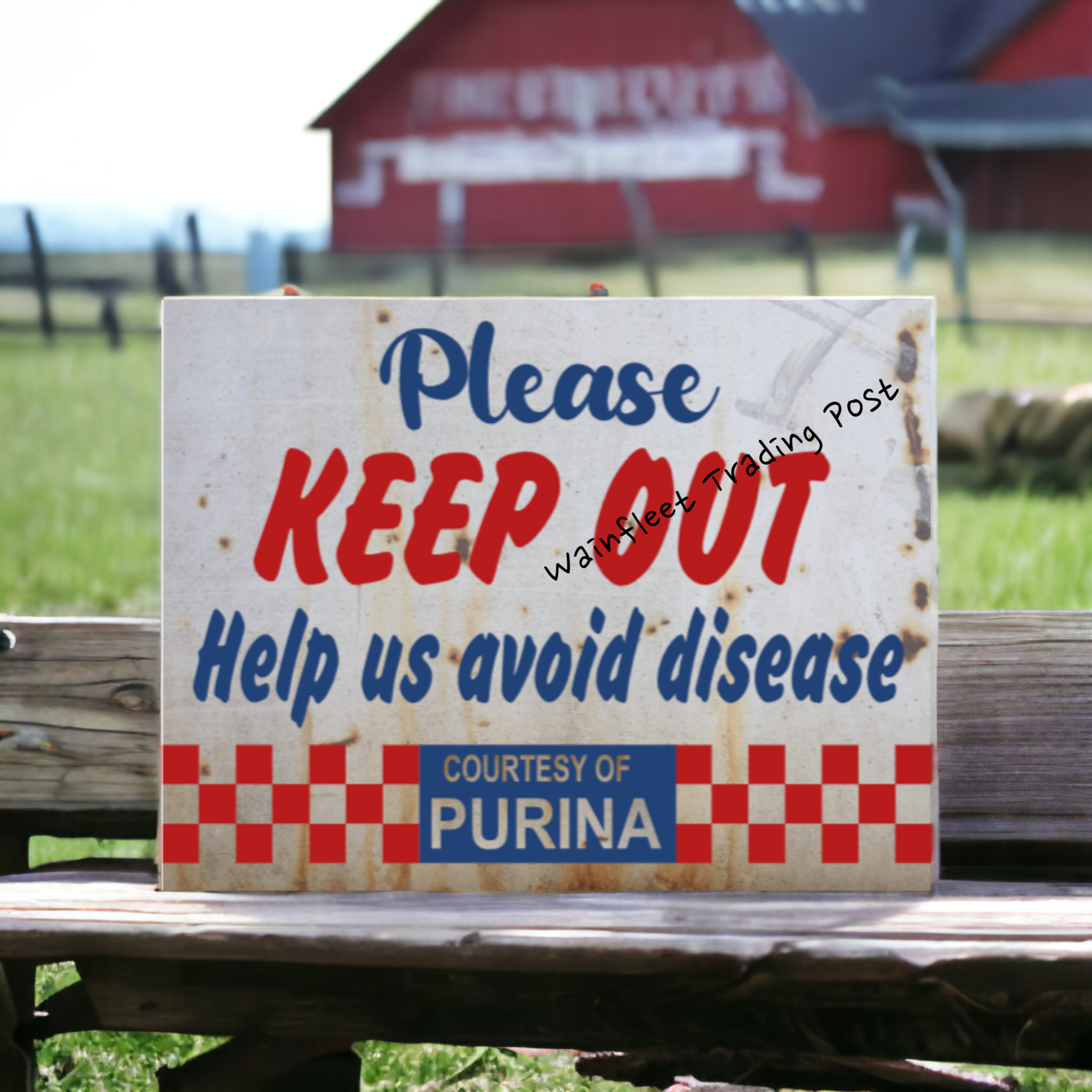 Purina Feeds Sign Rustic Keep Out Sign - Etsy