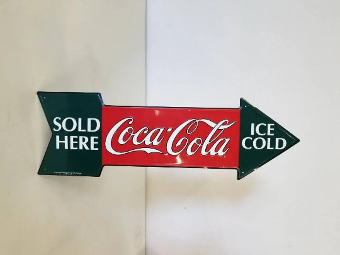 Metal Coca-cola Sign Coke Sign Retro Advertising - Etsy