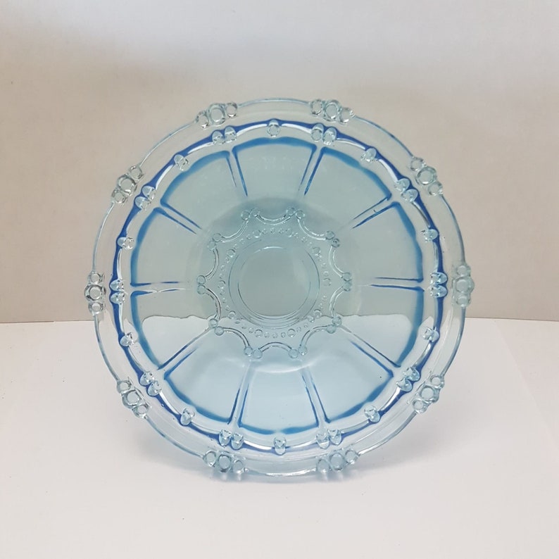 Blue Depression Glass Bowl - Etsy