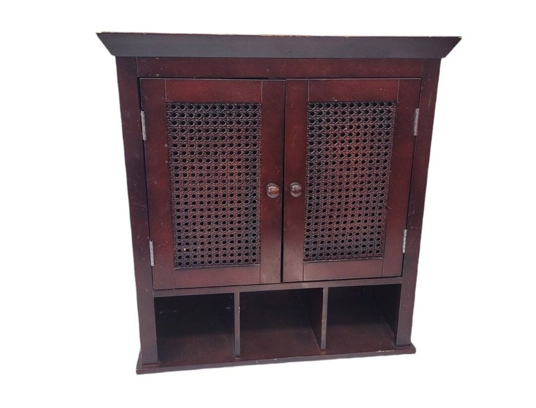 Wooden Counter Top Storage Box Two Door Cutlery Shelving - Etsy