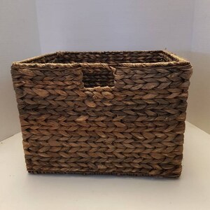 Large Square Woven Wicker Storage Basket | Etsy