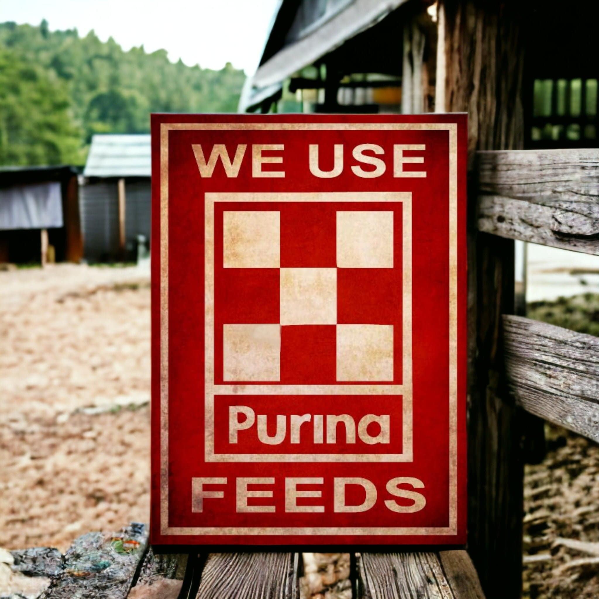 Purina Feeds Sign Rustic Styled Farm Decor - Etsy