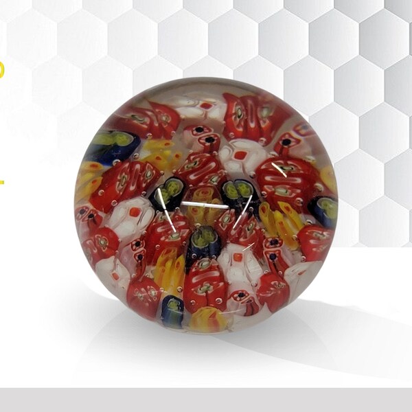 Murano Millefiori Glass Paperweight - Etsy