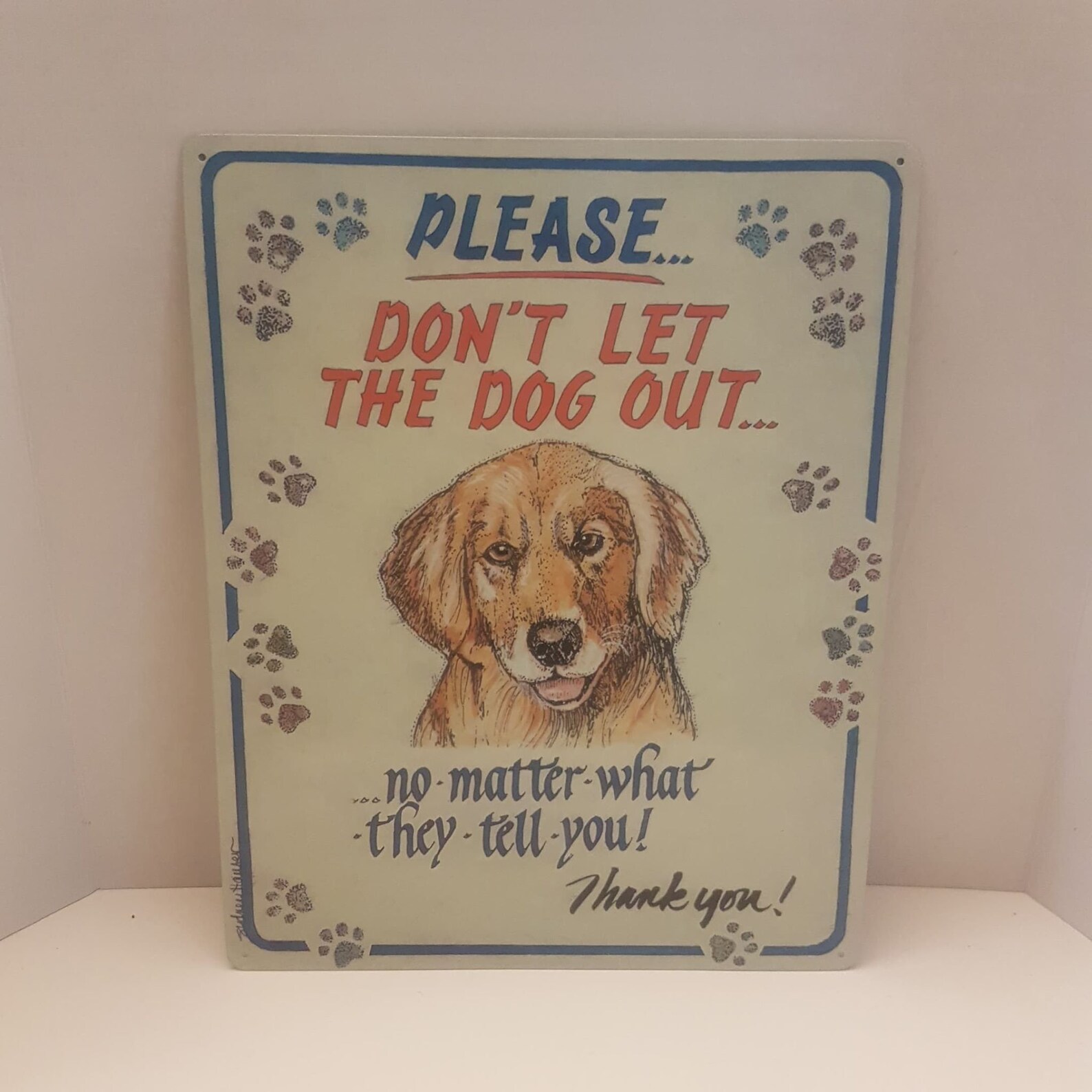 Really Cute Tin Dog Sign - Etsy