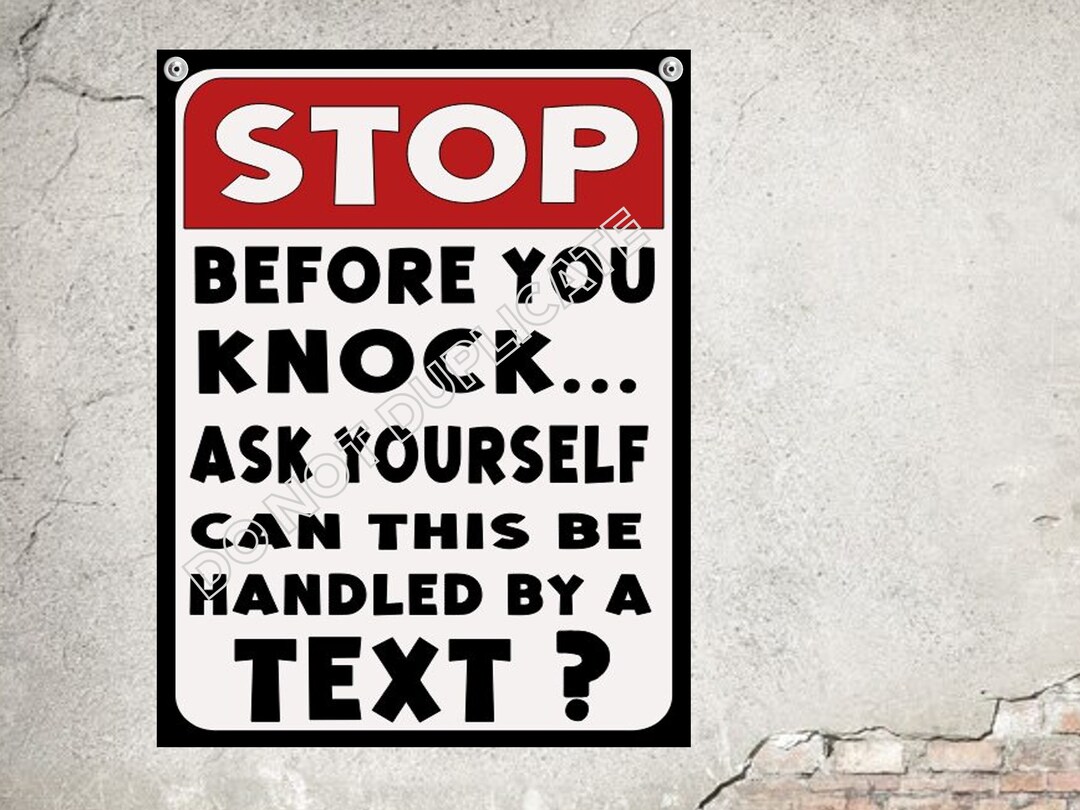 Office Sign Do Not Disurb Send A Text Sign - Etsy
