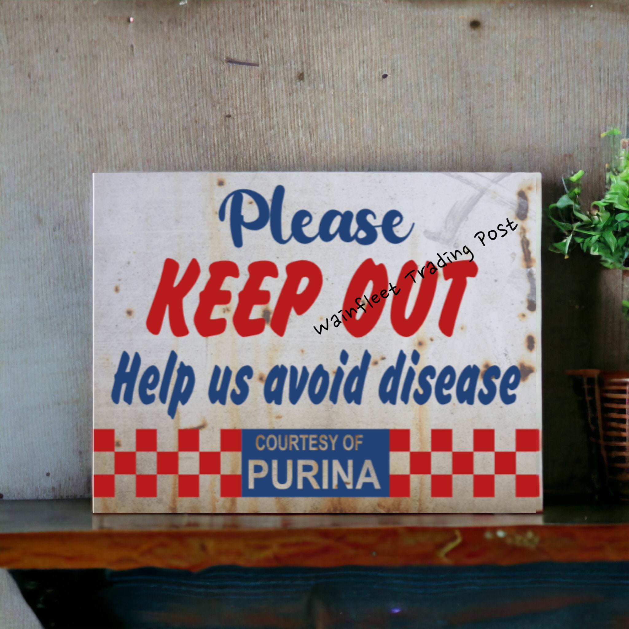 Purina Feeds Sign Rustic Keep Out Sign - Etsy