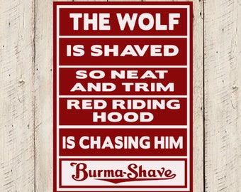 Antique Wooden Burma Shave Sign, Trade Sign, Old Mustard Paint General ...