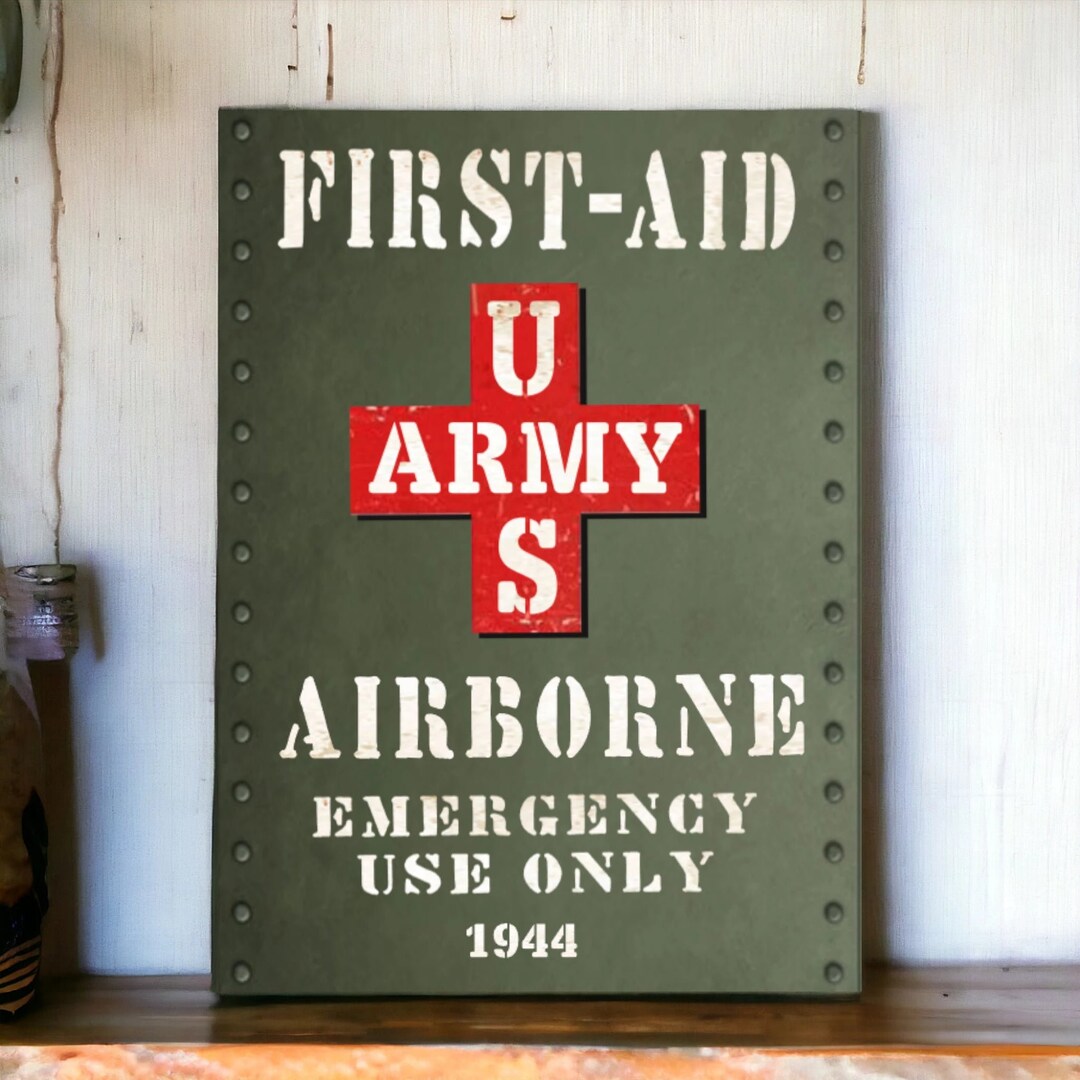 US Army First Aid Airborne Sign Garage Decor - Etsy