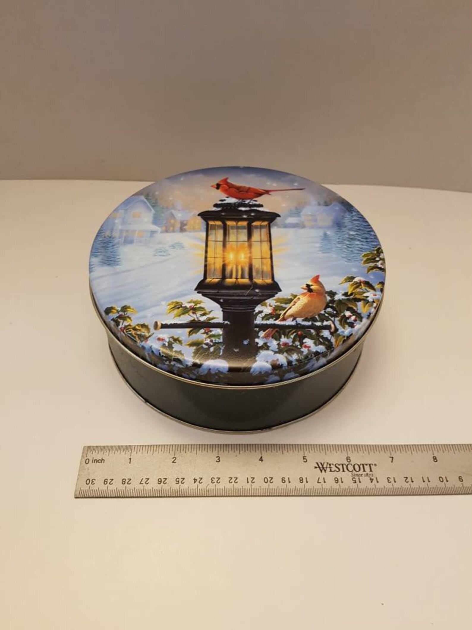 Vintage Tin Can With Cardinal Antique Storage Container / Box - Etsy