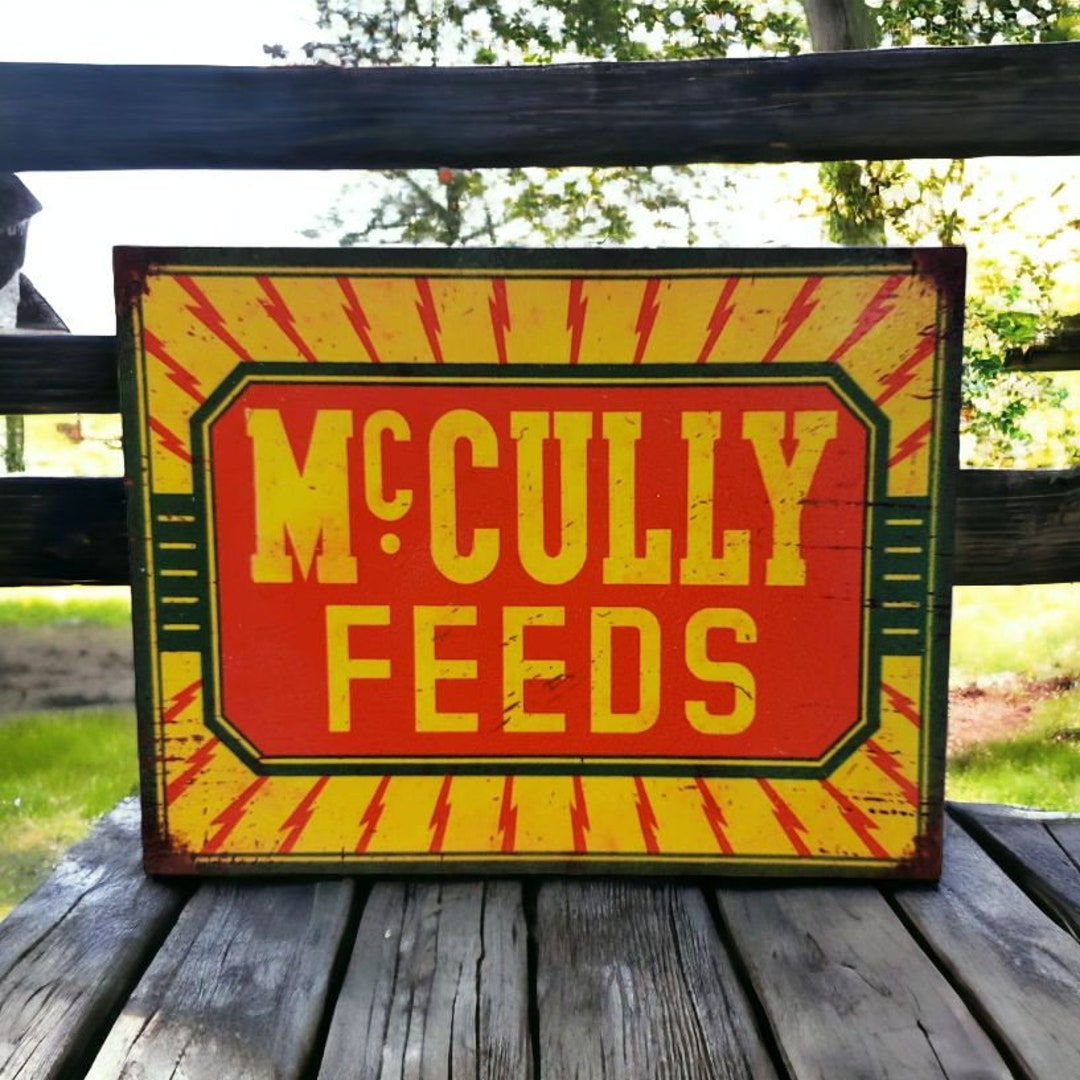 Mccully Feeds Sign - Rustic Styled Farm Decor - Etsy