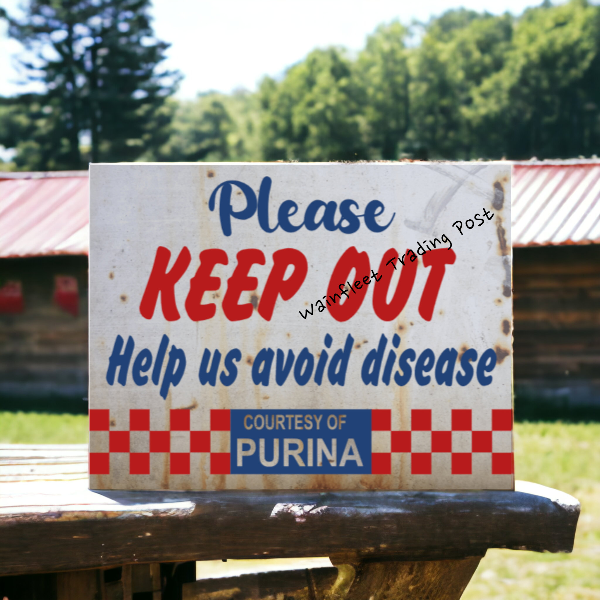 Purina Feeds Sign Rustic Keep Out Sign - Etsy