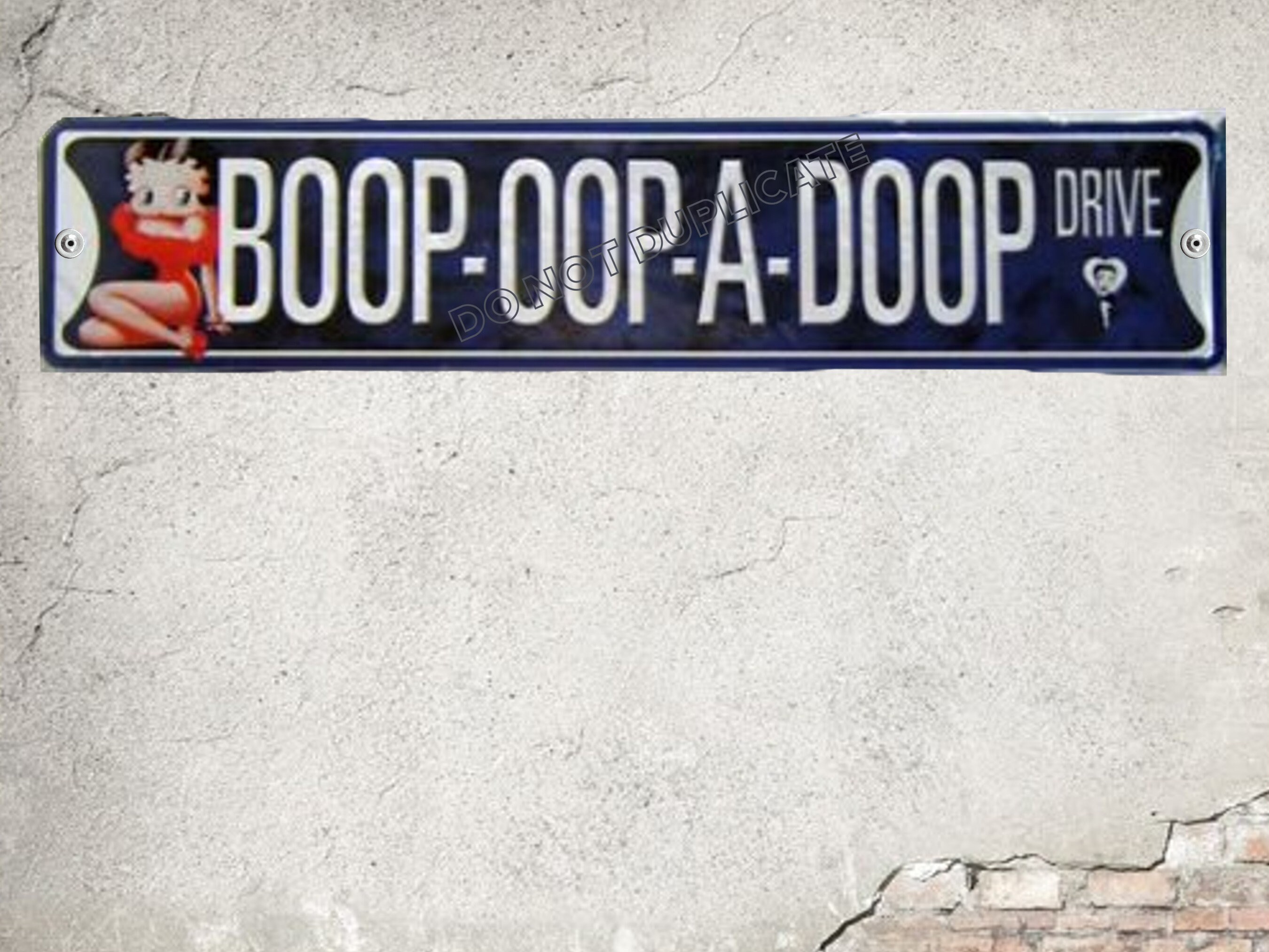 Betty Boop Sign Boop Oop a Doop Drive Metal Street Sign 50s Diner Decor ...