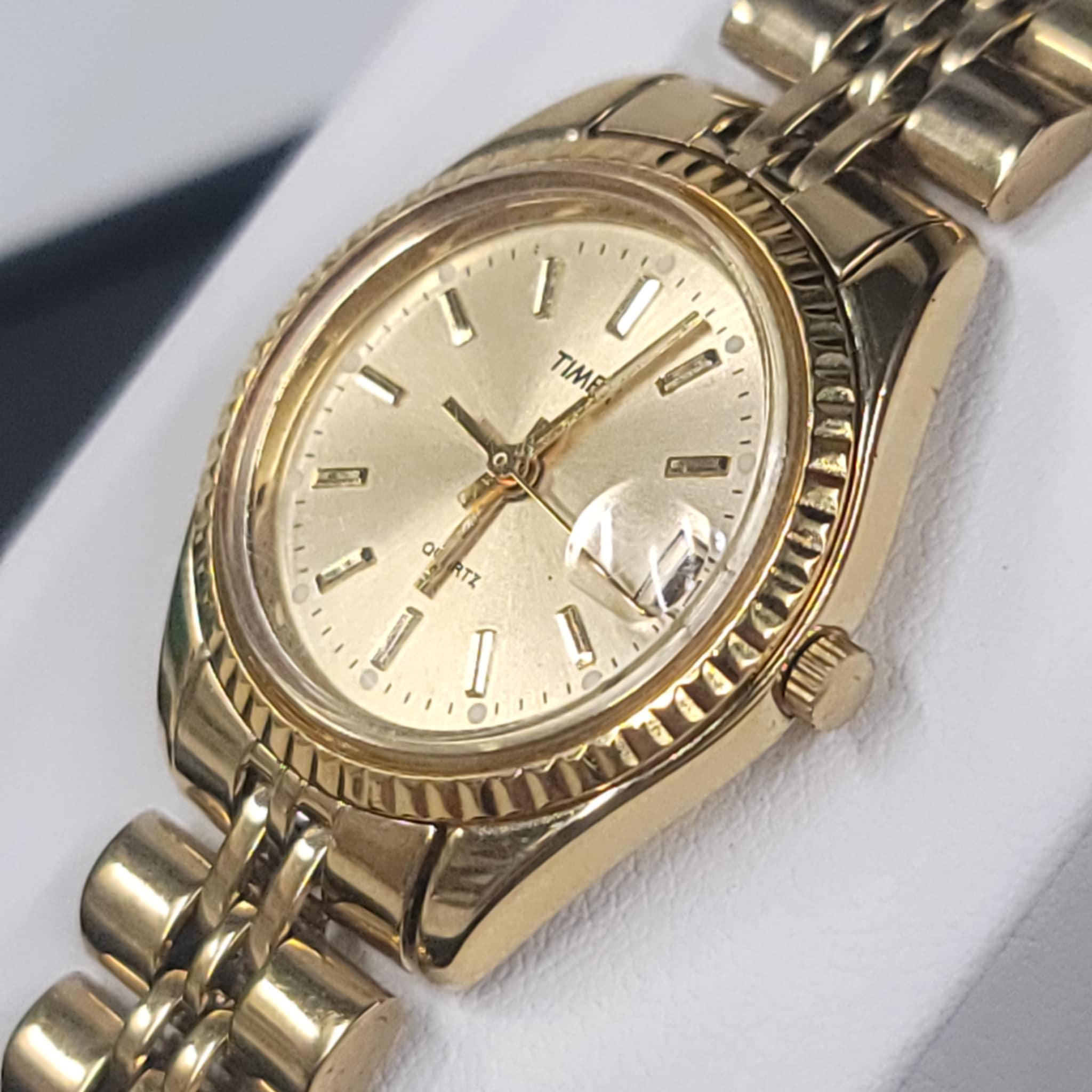 Vintage Ladies Timex Gold Watch With Date – Gently Used - Etsy