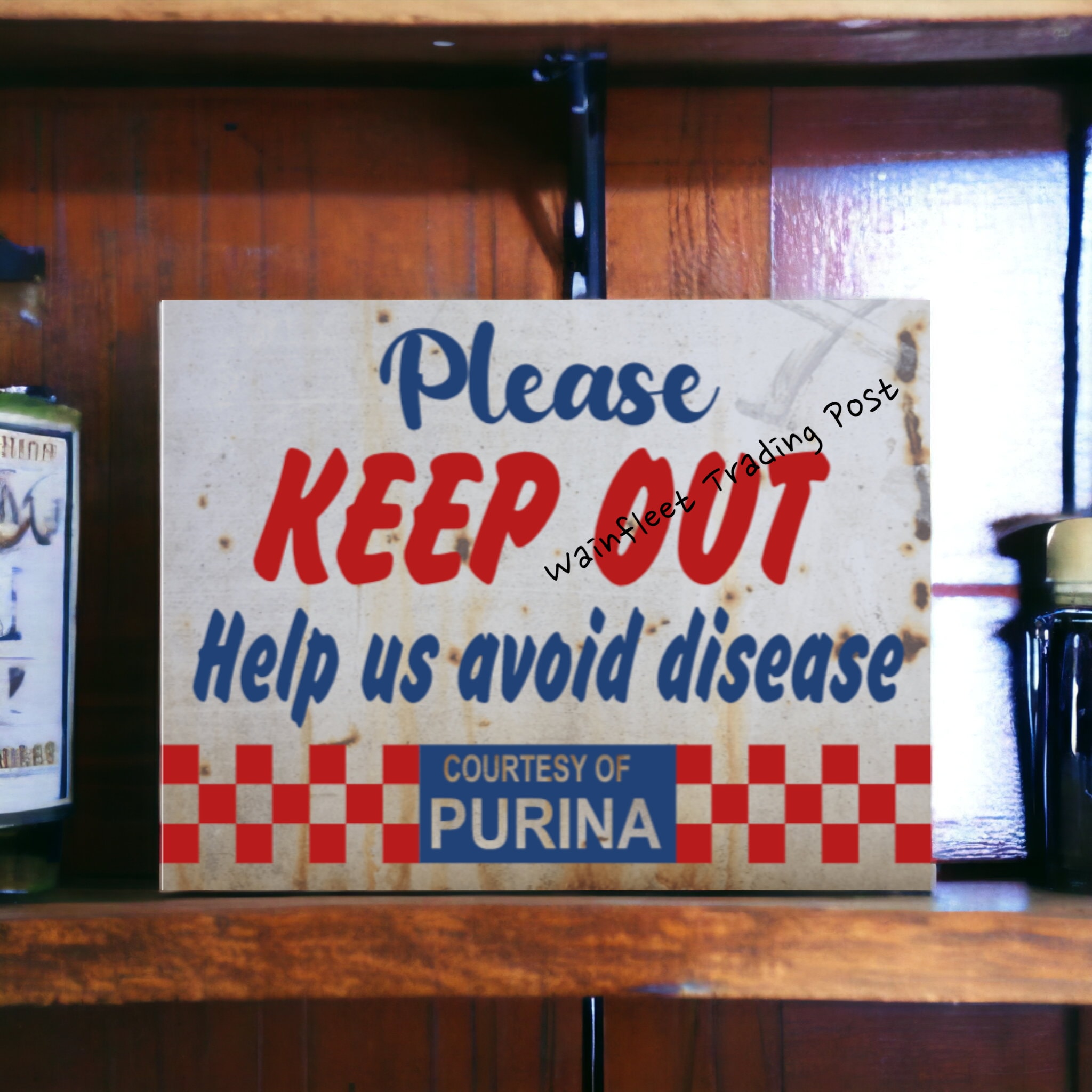 Purina Feeds Sign Rustic Keep Out Sign - Etsy