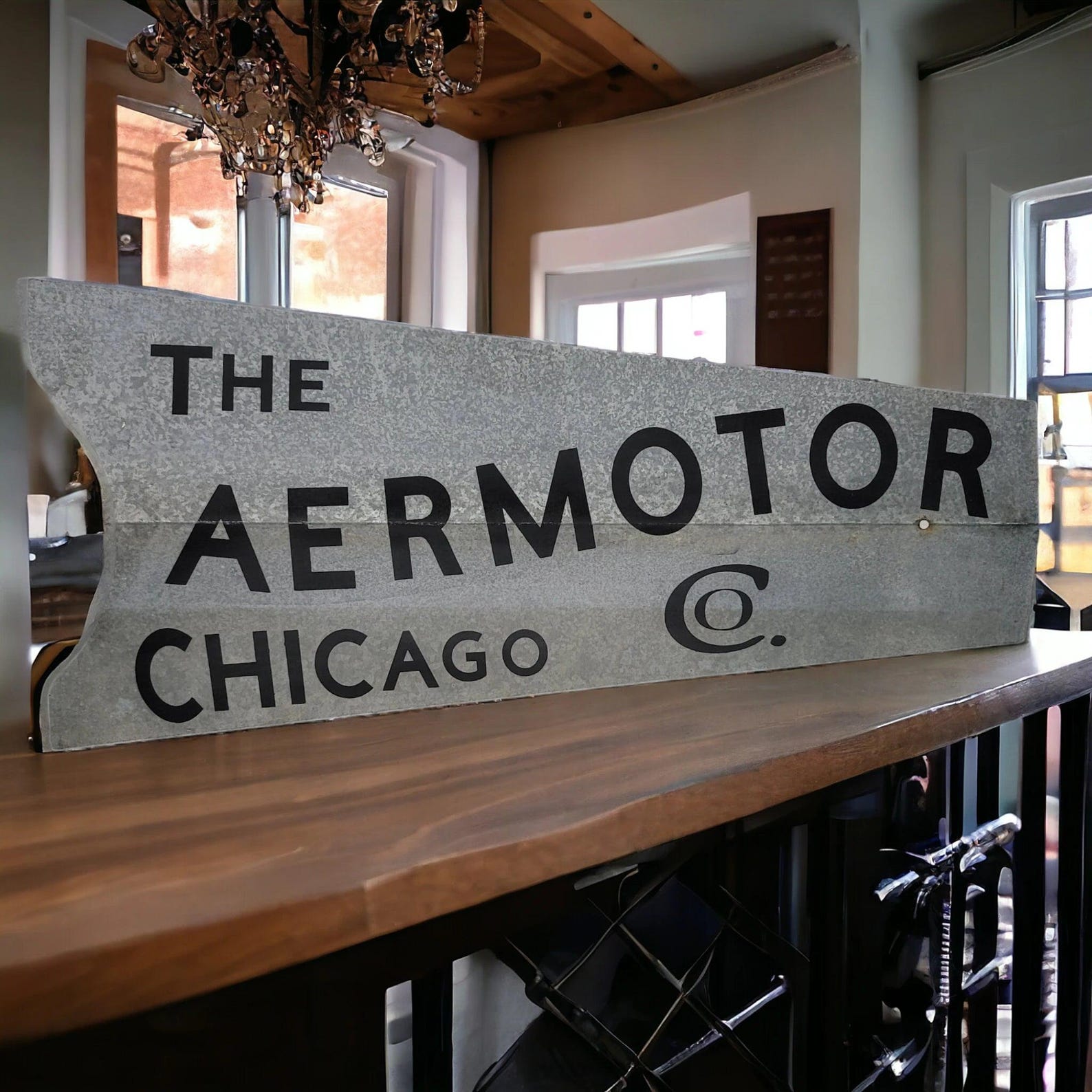 Rustic Aermotor Windmill Tail Fin Sign – Reclaimed Galvanized Farm ...