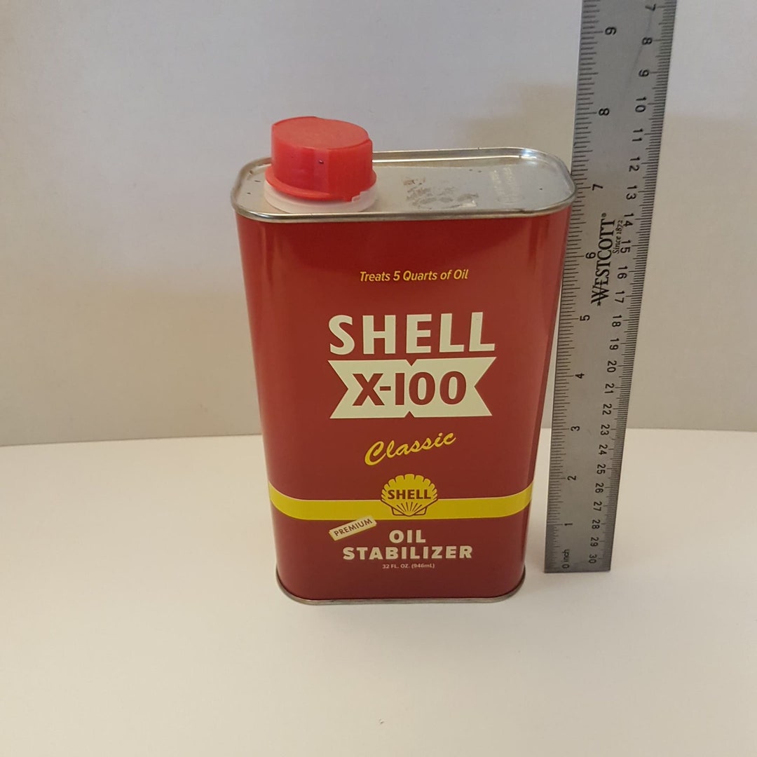 Shell X-100 Oil Stabilizer Advertising Tin Oil Can - Etsy