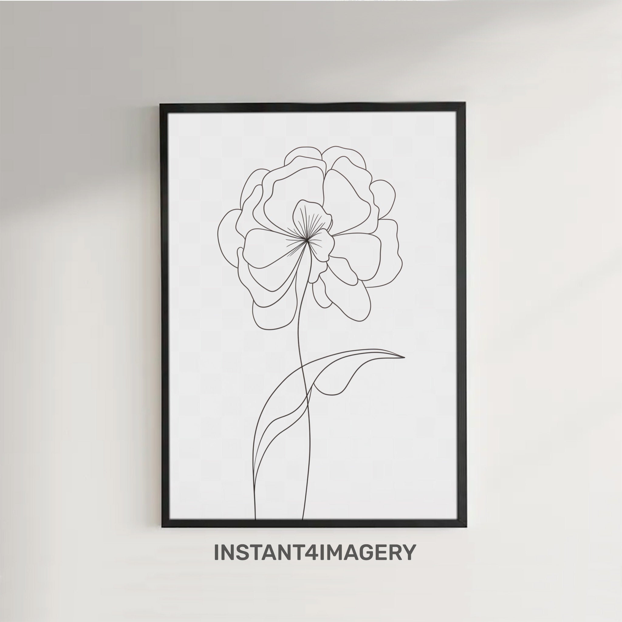 Simple Line Drawing of A Flower Simple Flower Line Art Drawing Easy ...