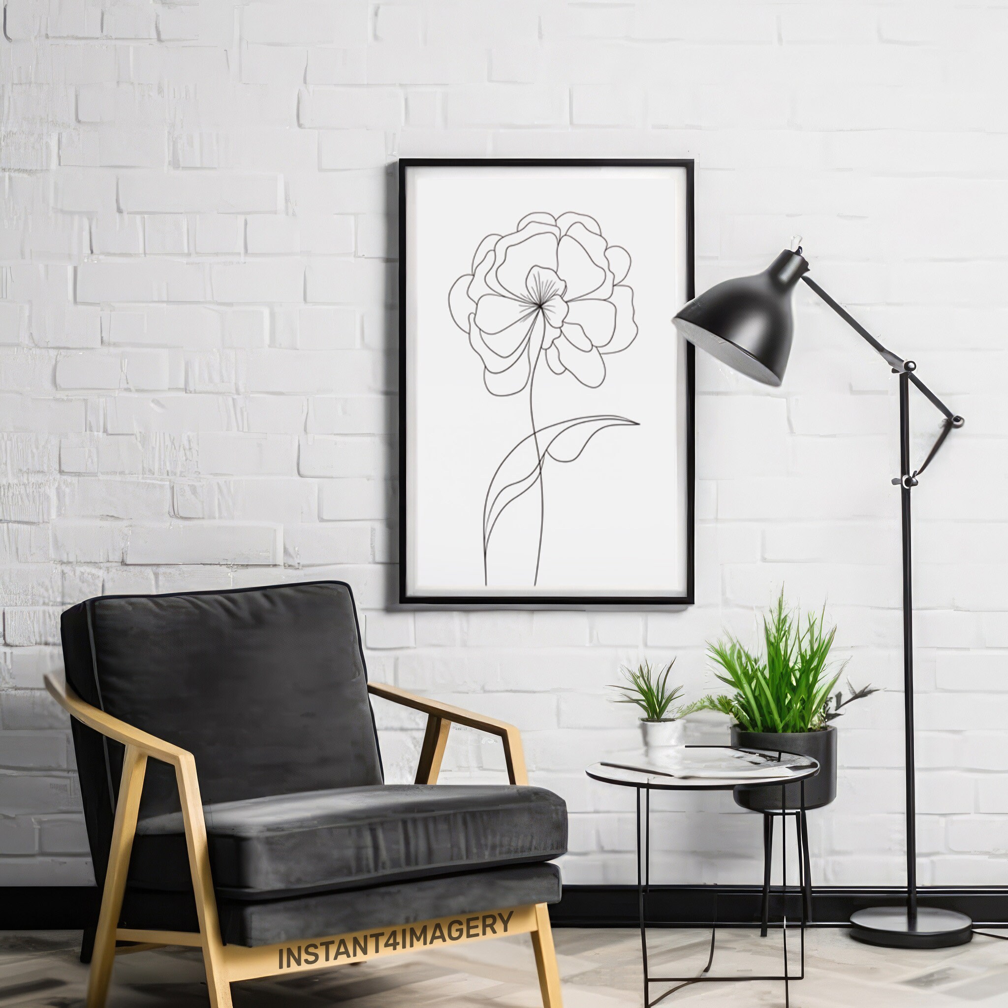 Simple Line Drawing of A Flower Simple Flower Line Art Drawing Easy ...