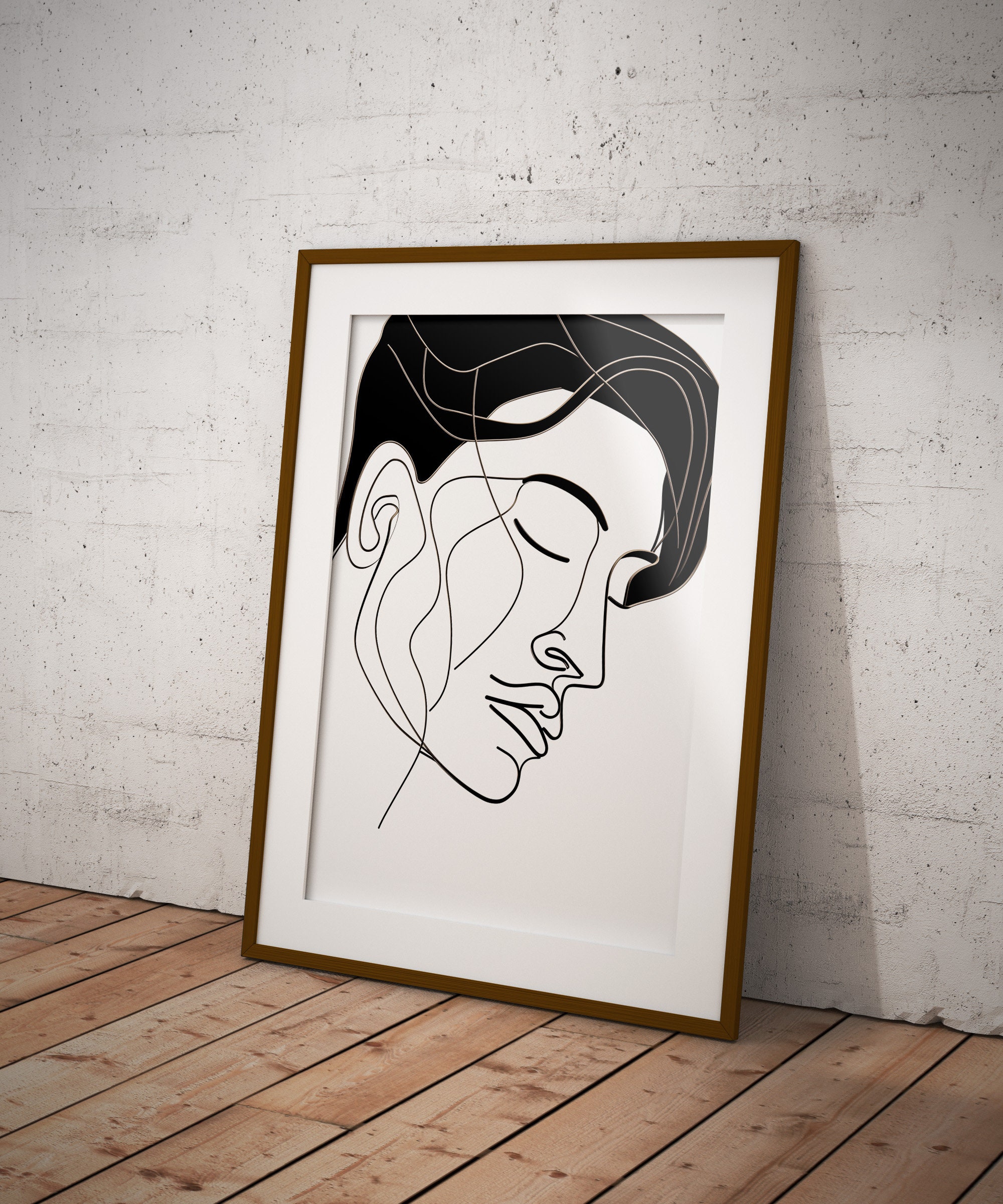 Masculine Line Art Face Line Art of Face Abstract Face Line Art Line ...