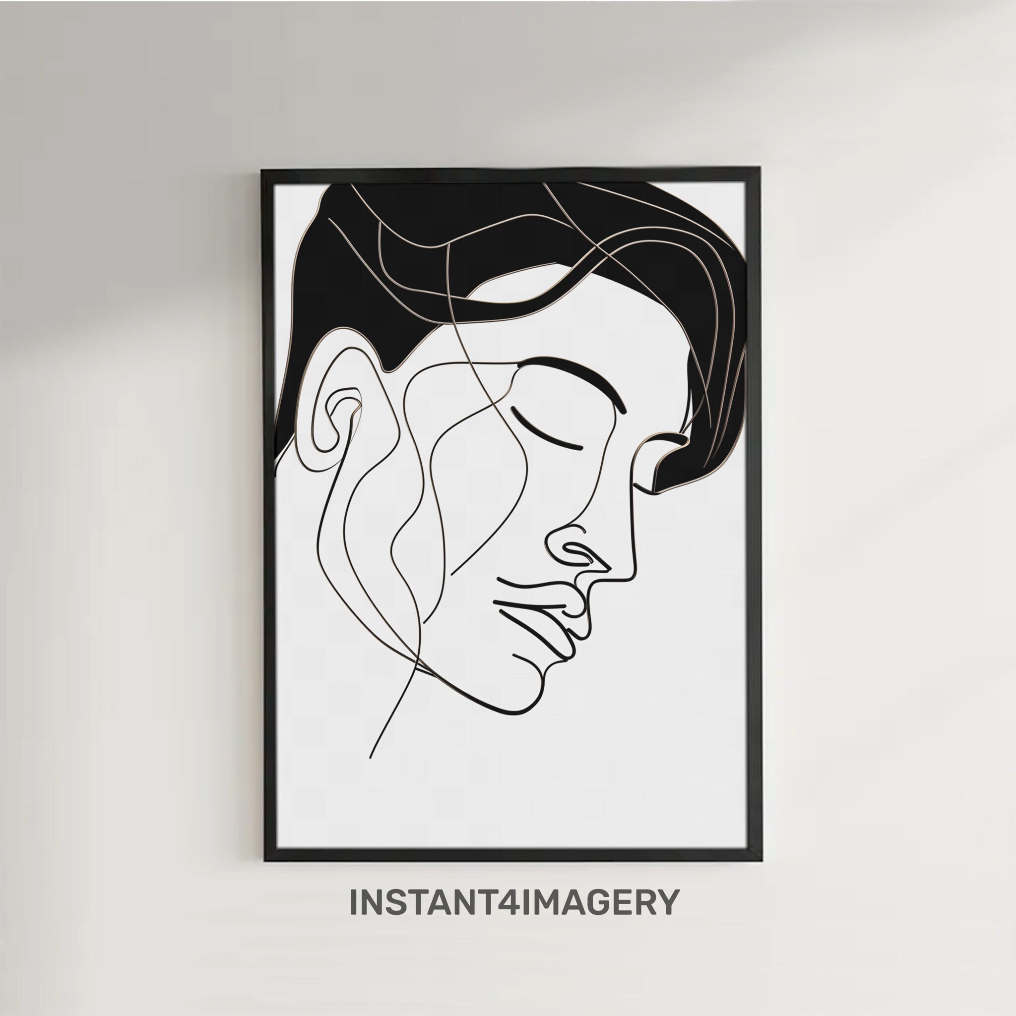 Masculine Line Art Face Line Art of Face Abstract Face Line Art Line ...