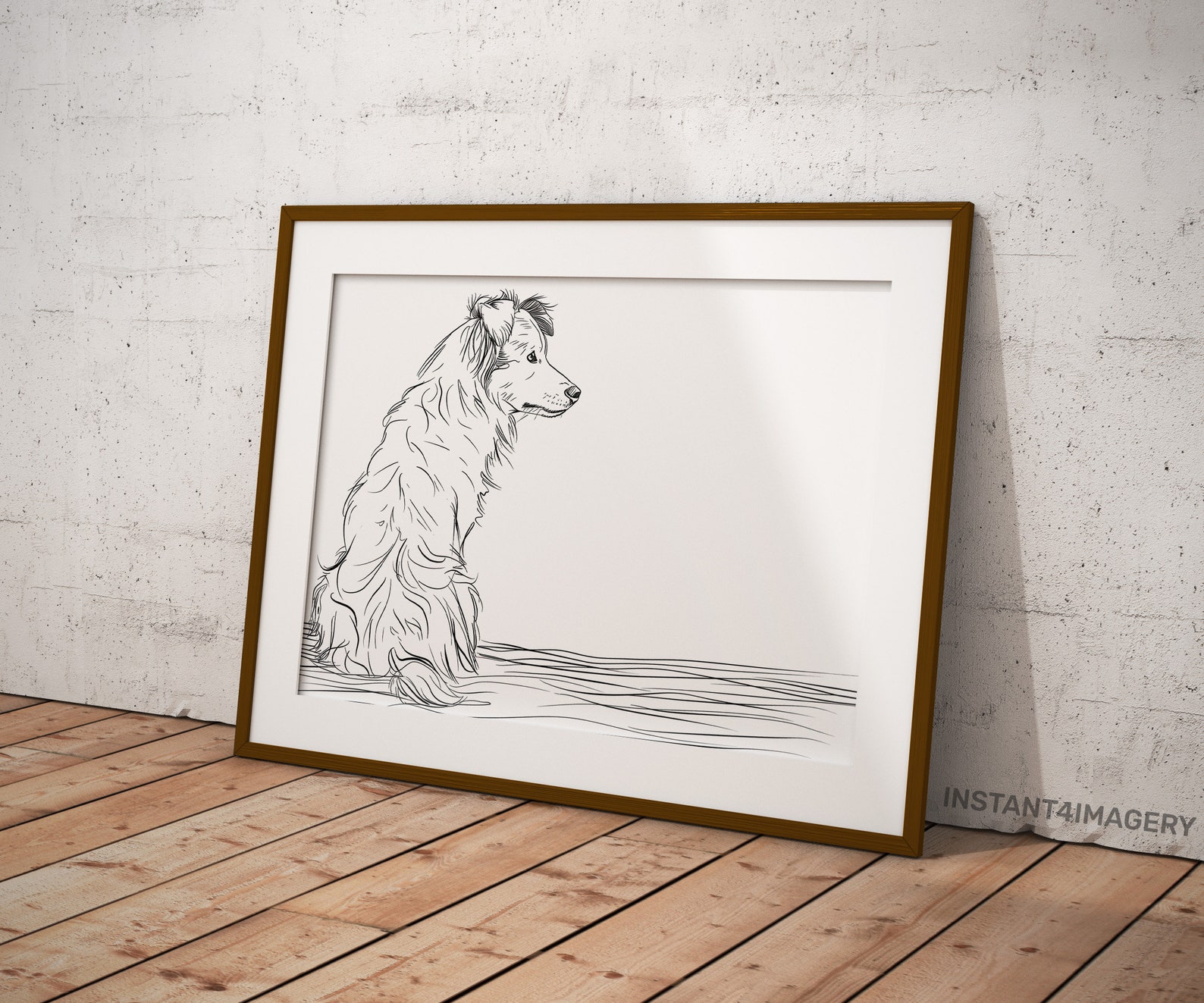 Border Collie Art Prints Border Collie Line Art Border Collie Posters ...