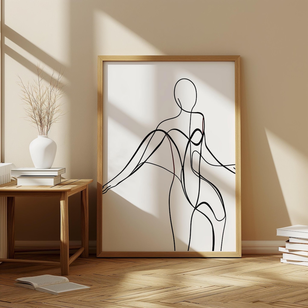 Abstract Female Body Line Art Print (digital Download) - Etsy