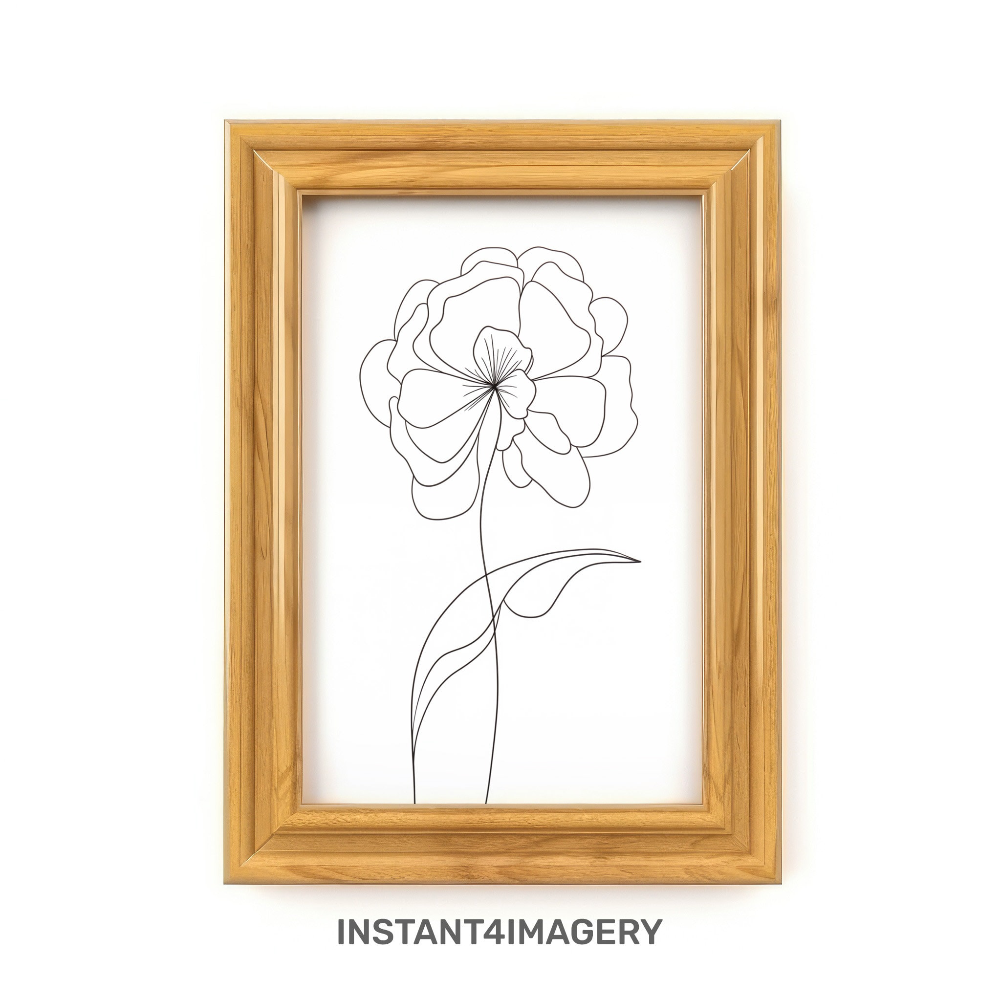 Simple Line Drawing of A Flower Simple Flower Line Art Drawing Easy ...