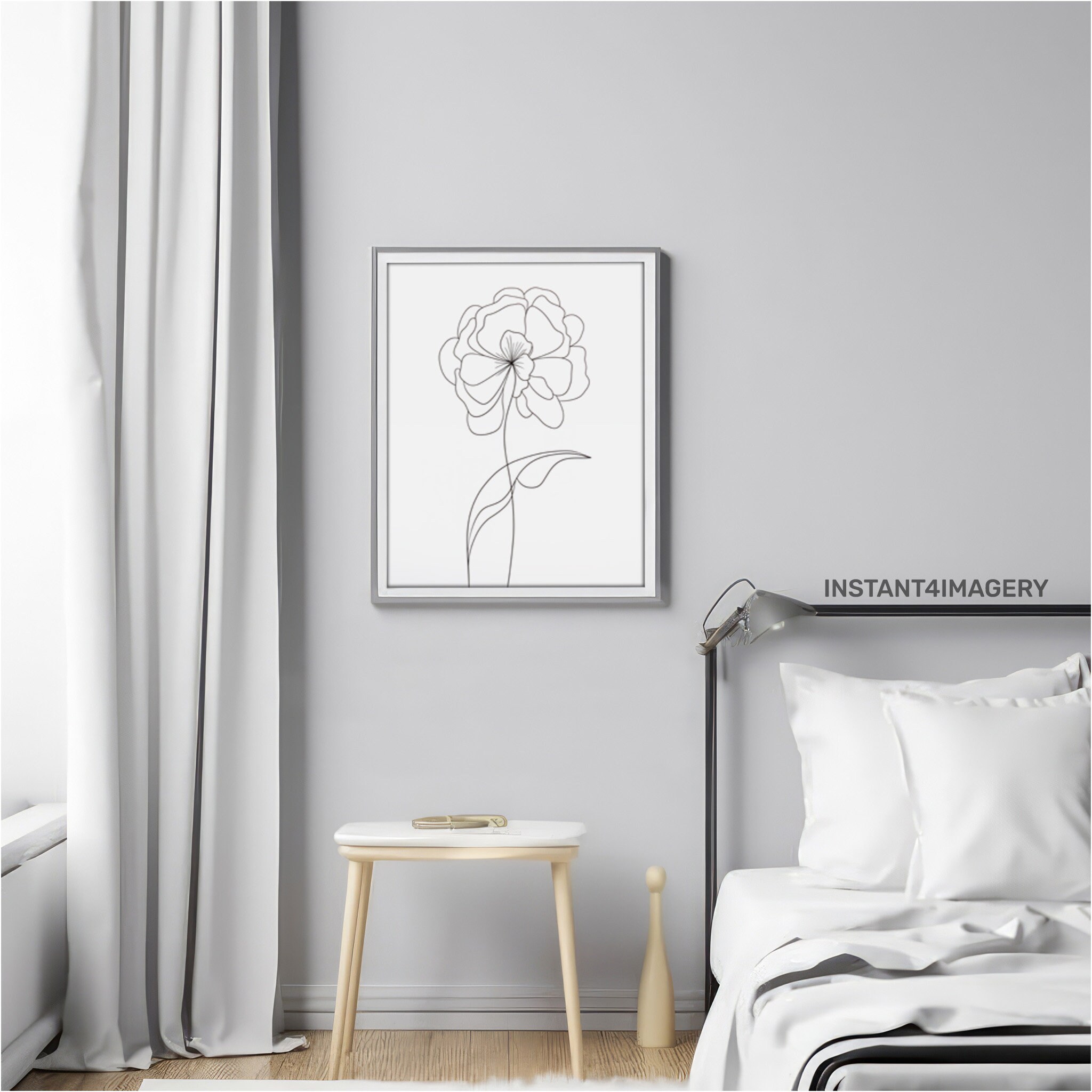 Simple Line Drawing of A Flower Simple Flower Line Art Drawing Easy ...