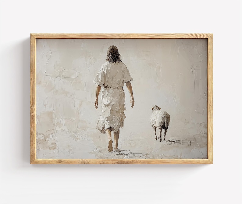 Parable About Lost Sheep Jesus Leaves the 99 Wall Art Printable ...