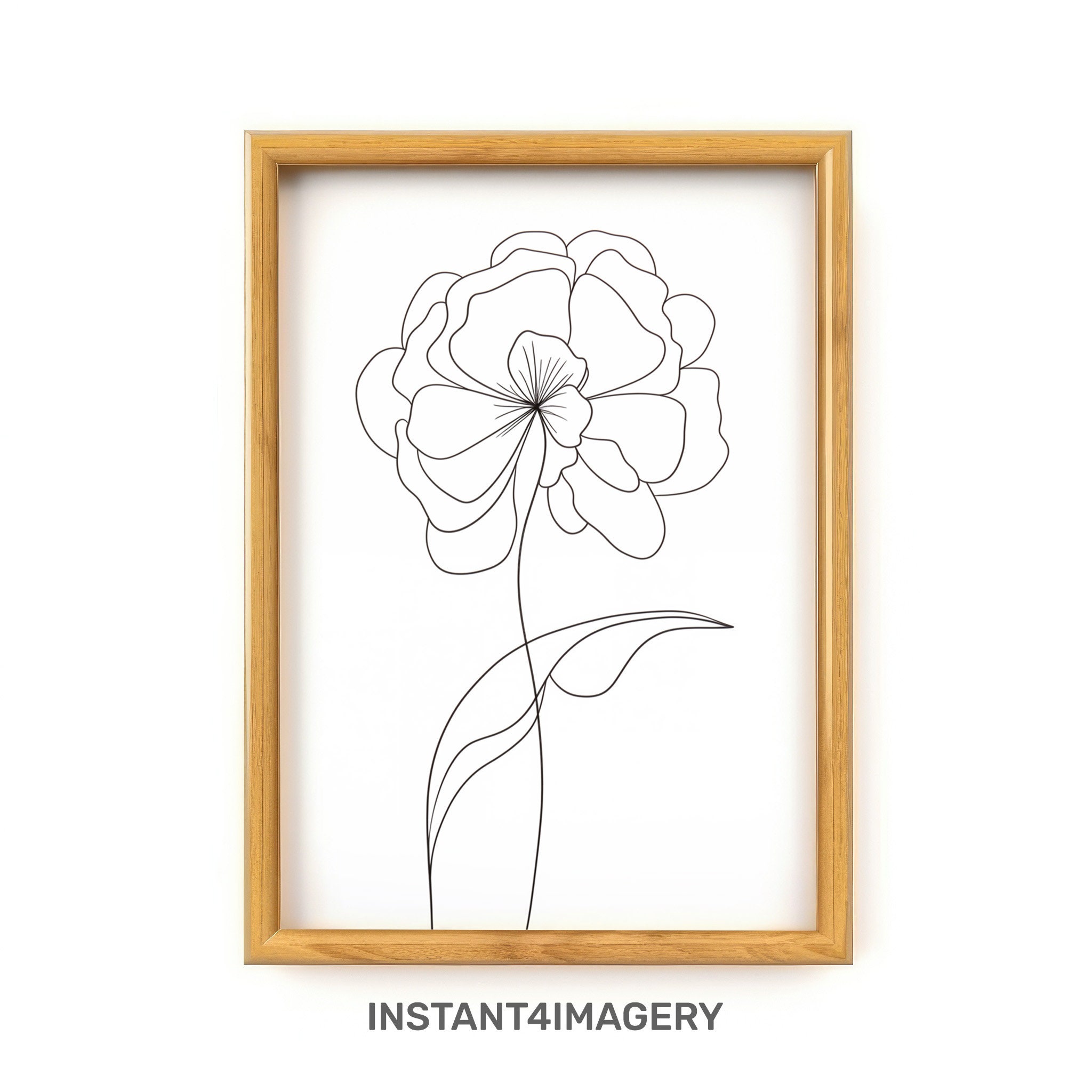 Simple Line Drawing of A Flower Simple Flower Line Art Drawing Easy ...