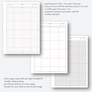 50004 Quilting Graph Paper Set, Printable Template, English, Instant ...