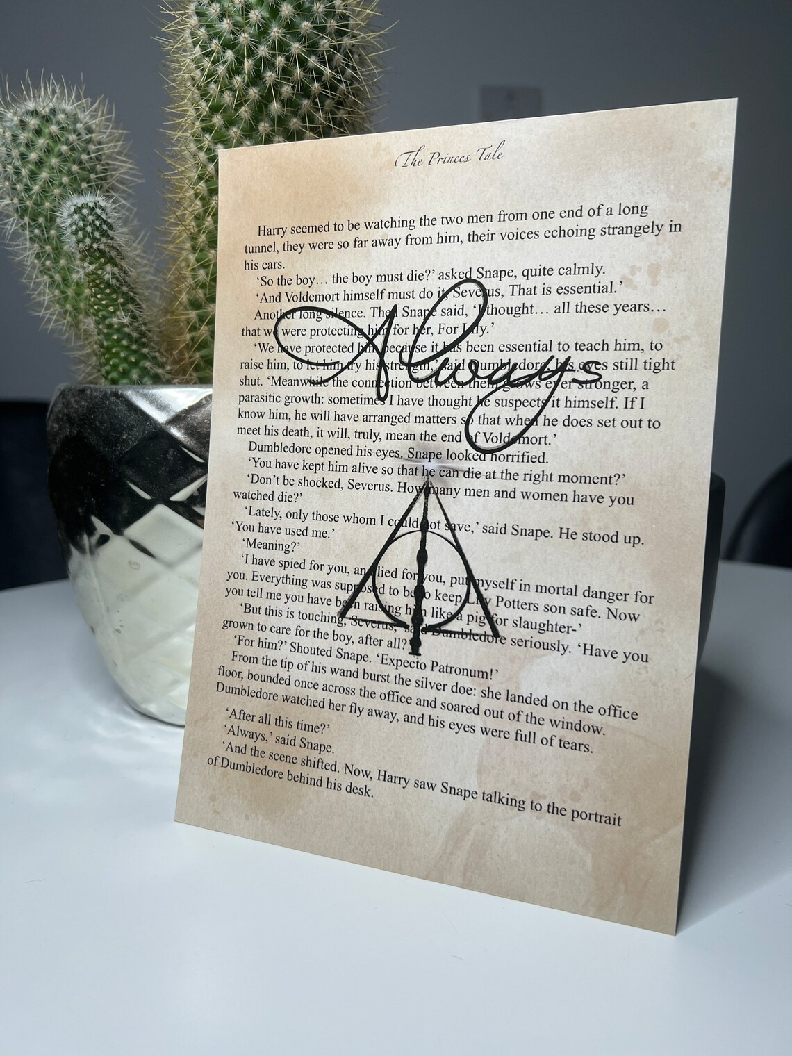 Harry Potter always Book Page and Deathly Hallows Design - Etsy