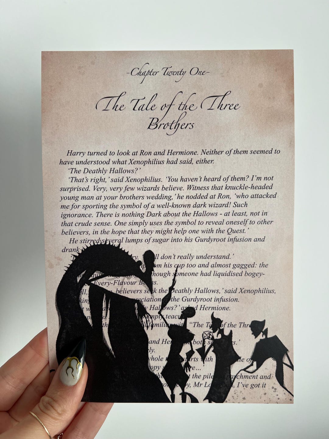 Tale of Three Brothers Print: Harry Potter Art Print, Deathly Hallows ...