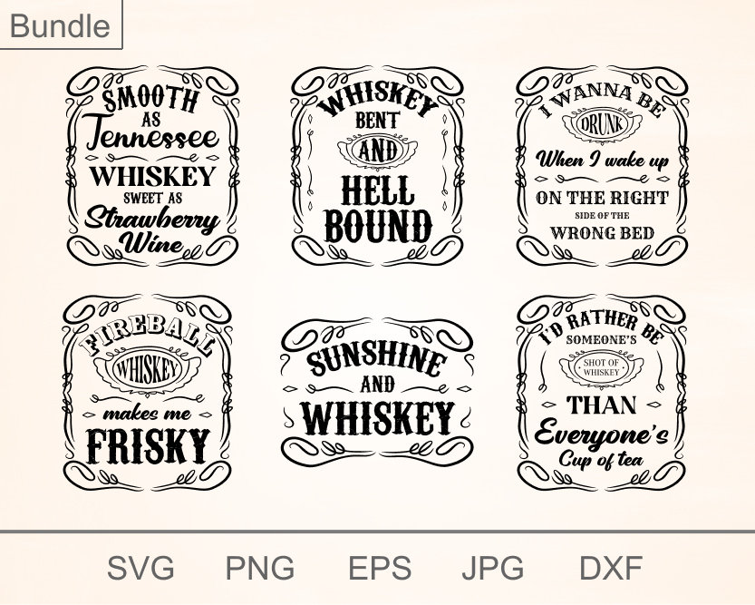 Big Whiskey Bundle Svg for Whiskey Lovers Alcohol Svg - Etsy Canada