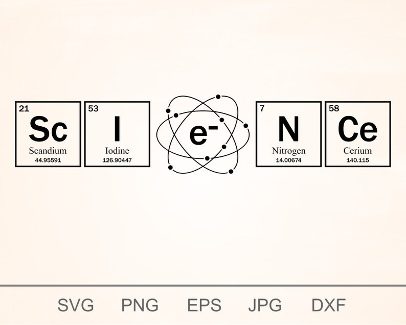 I Love Science Bundle Svg Periodic Table of Elements Svg - Etsy