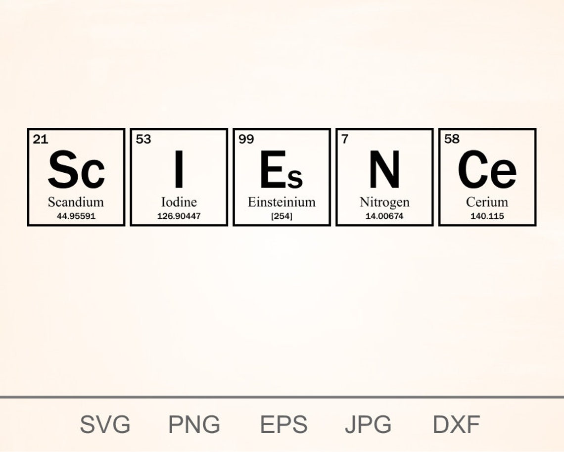 Science Svg Periodic Table of Elements Svg Chemistry Svg - Etsy