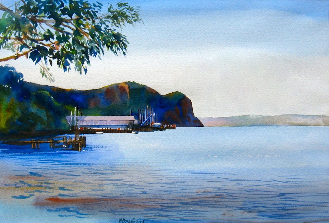 Hudson River New York, Hudson River Art Print , Hook Mountain, 8 X 12 ...