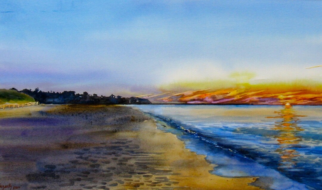 Cape Cod Beaches, Beach Sunset, Beach Seascape, 12 X 20 Inch Print ...