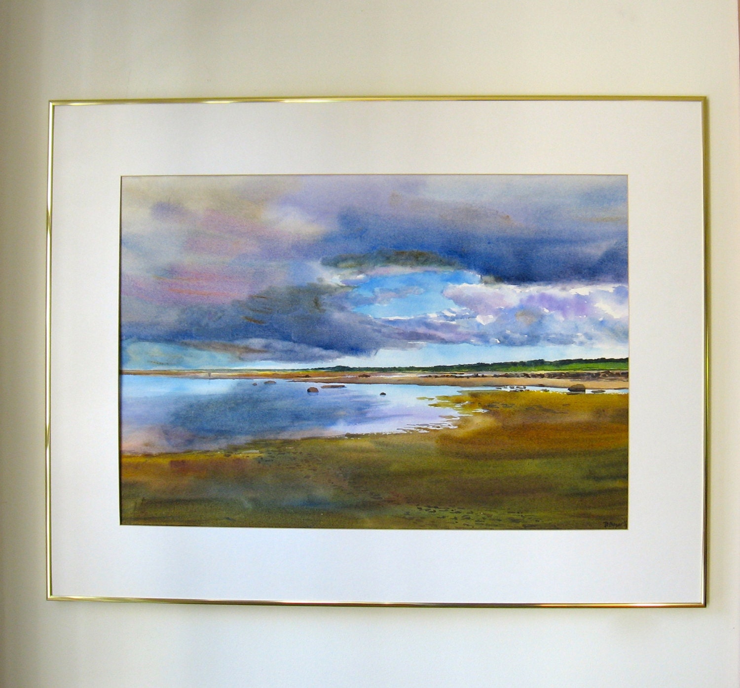 Watercolor of Cape Cod Bay Original Watercolor of Cape Cod - Etsy