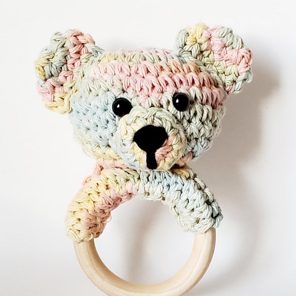 Teddy Bear Rattle - Etsy