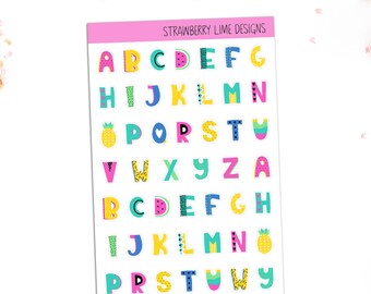 Alphabet stickers | Etsy